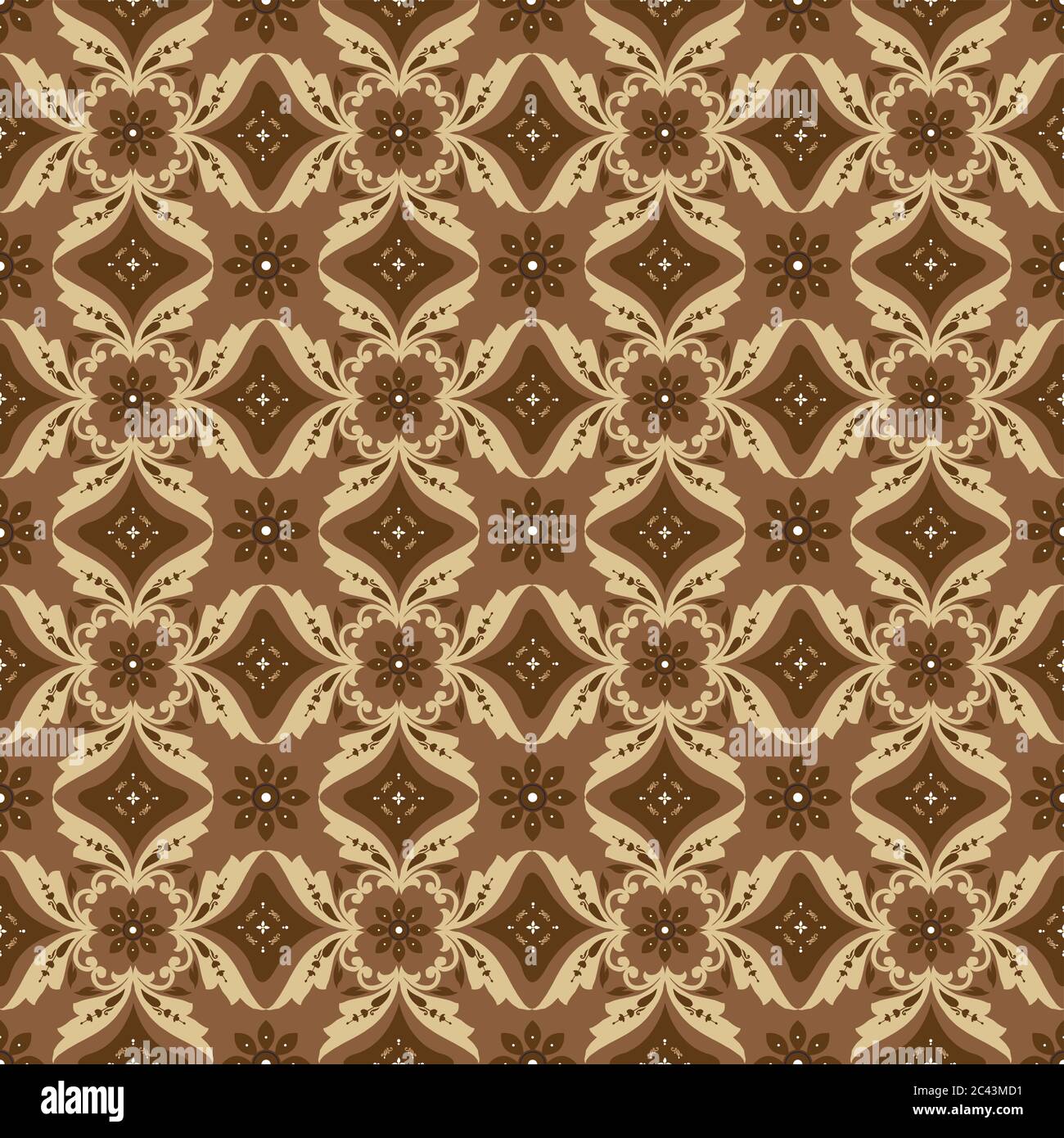 Modern mocca color design for tradisional batik Central java Stock ...