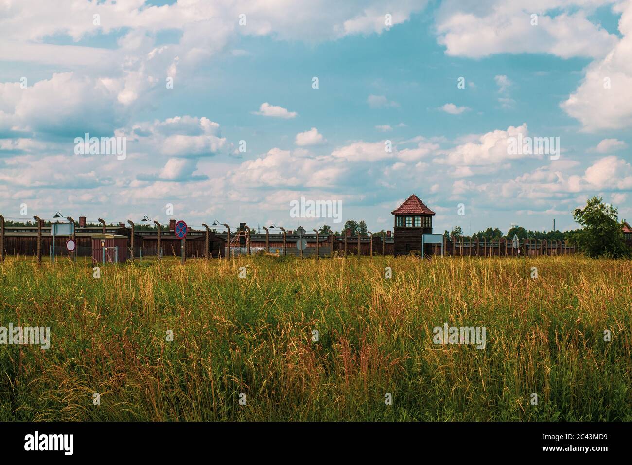 Auschwitz-Birkenau concentration camp. Death barrack. Jewish ...