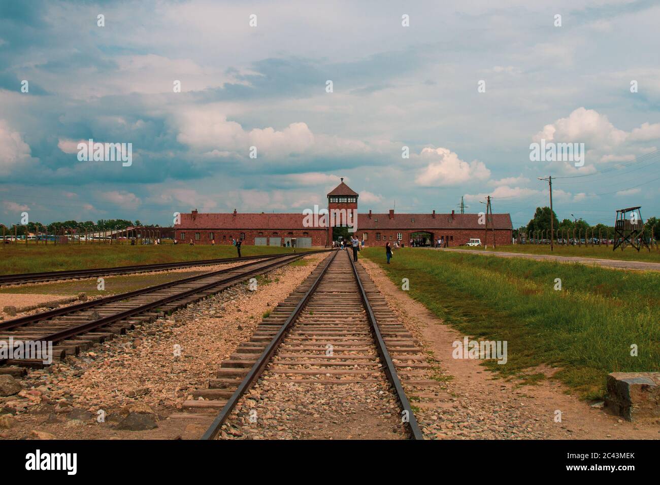 Auschwitz-Birkenau concentration camp. Death barrack. Jewish ...