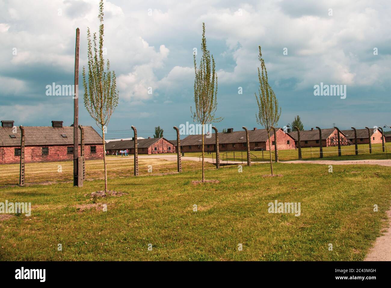 Auschwitz-Birkenau concentration camp. Death barrack. Jewish ...