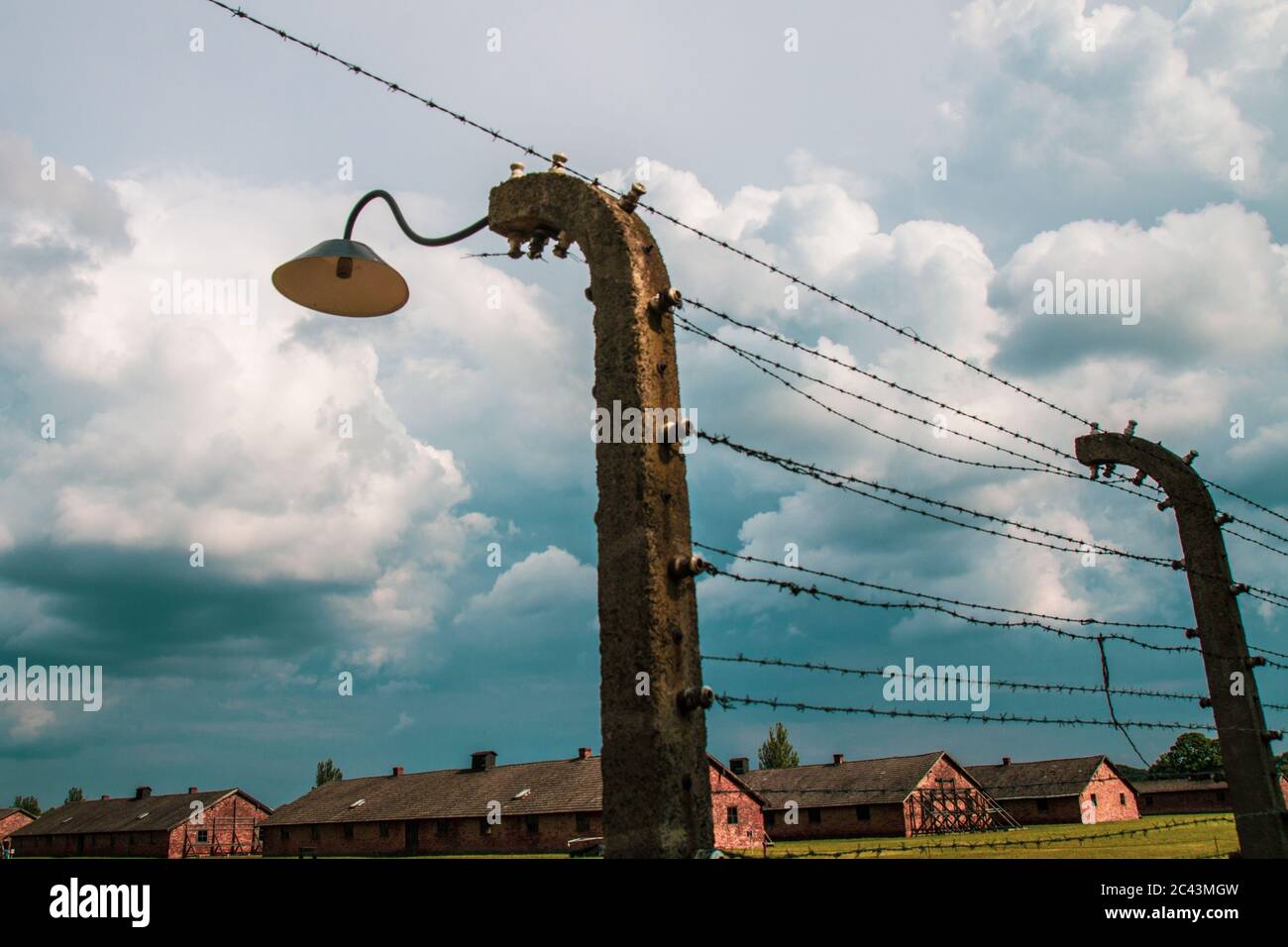 Auschwitz-Birkenau concentration camp. Death barrack. Jewish ...