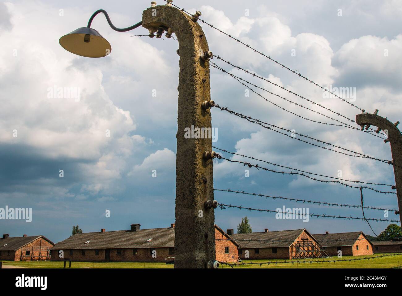 Auschwitz-Birkenau concentration camp. Death barrack. Jewish ...
