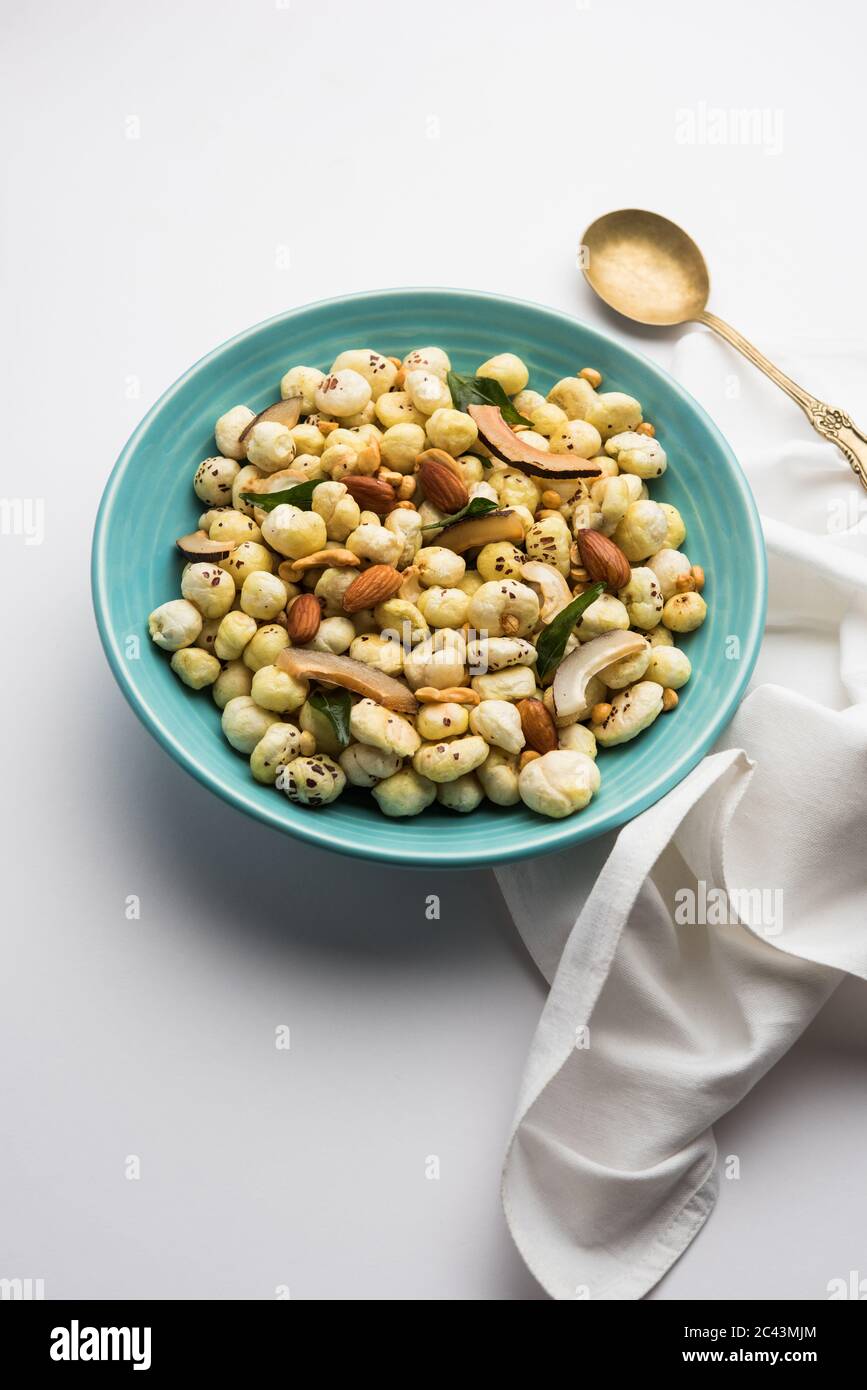 Healthy Phool Makhana Chiwda is a quick and easy snack food Stock Photo ...
