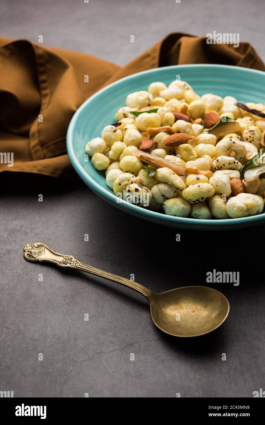 Healthy Phool Makhana Chiwda is a quick and easy snack food Stock Photo ...