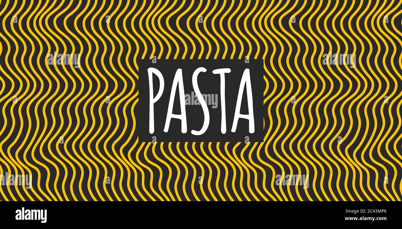 Pasta banner. Macaroni geometric background. Vector illustration Stock ...