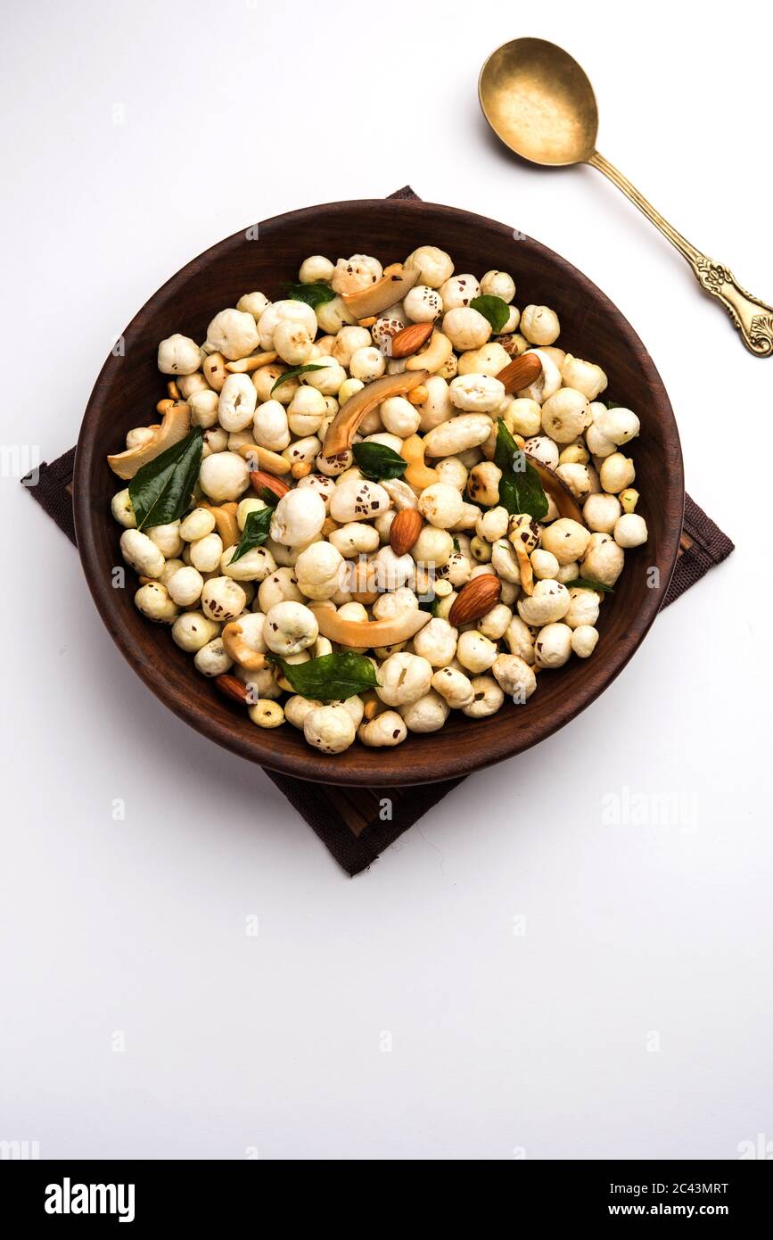 Healthy Phool Makhana Chiwda is a quick and easy snack food Stock Photo ...