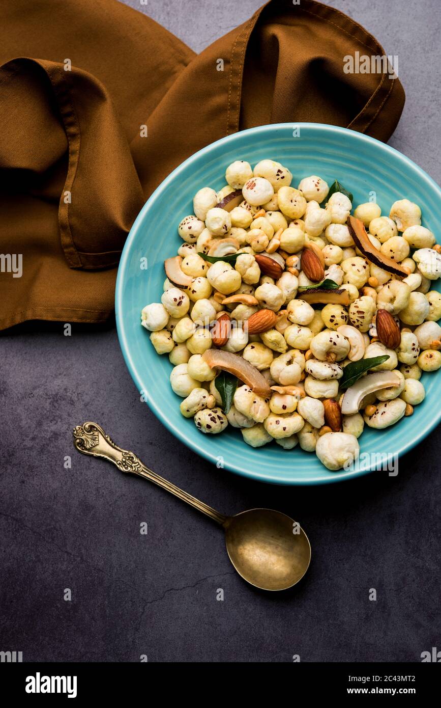 Healthy Phool Makhana Chiwda is a quick and easy snack food Stock Photo ...
