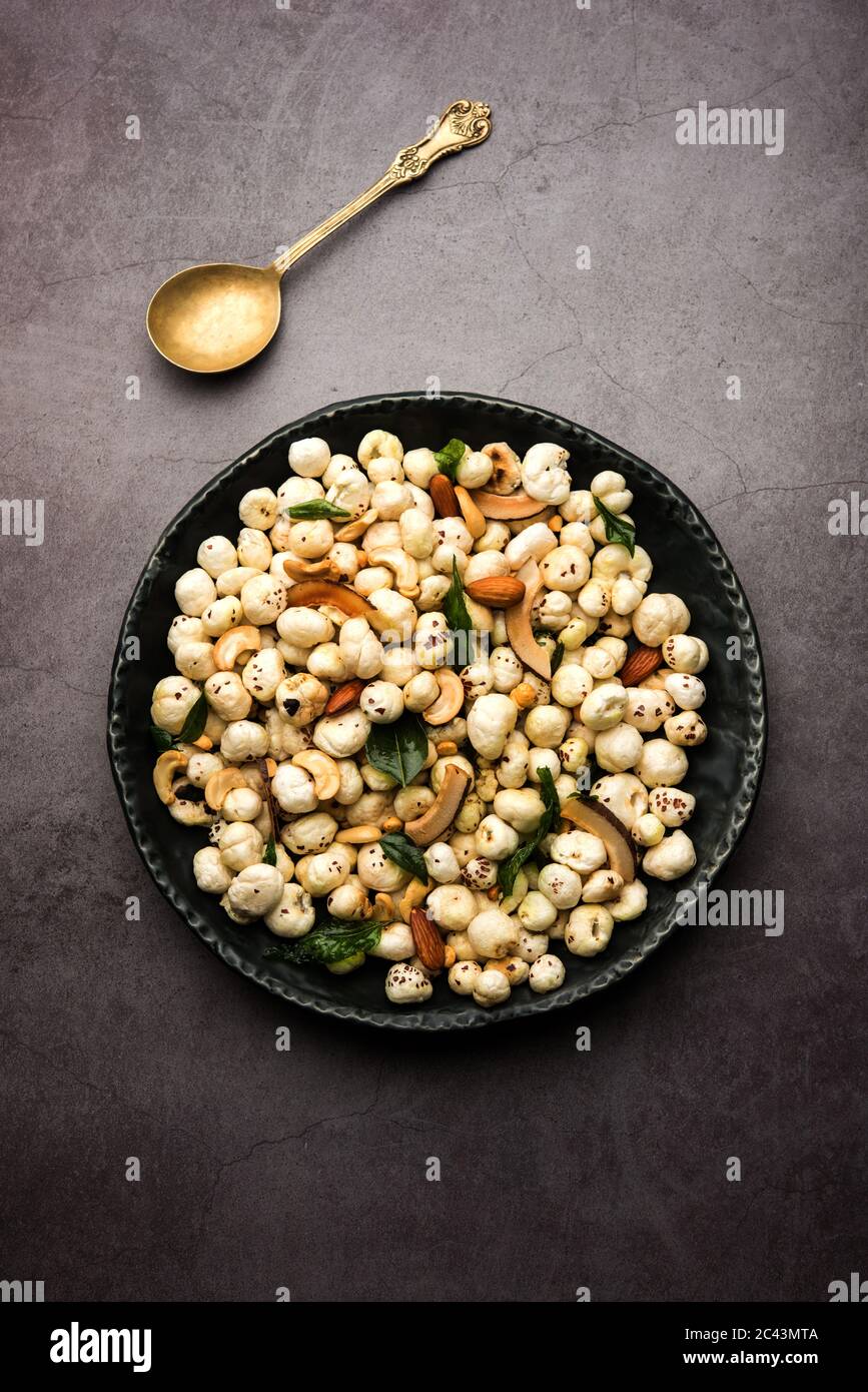 Healthy Phool Makhana Chiwda is a quick and easy snack food Stock Photo ...