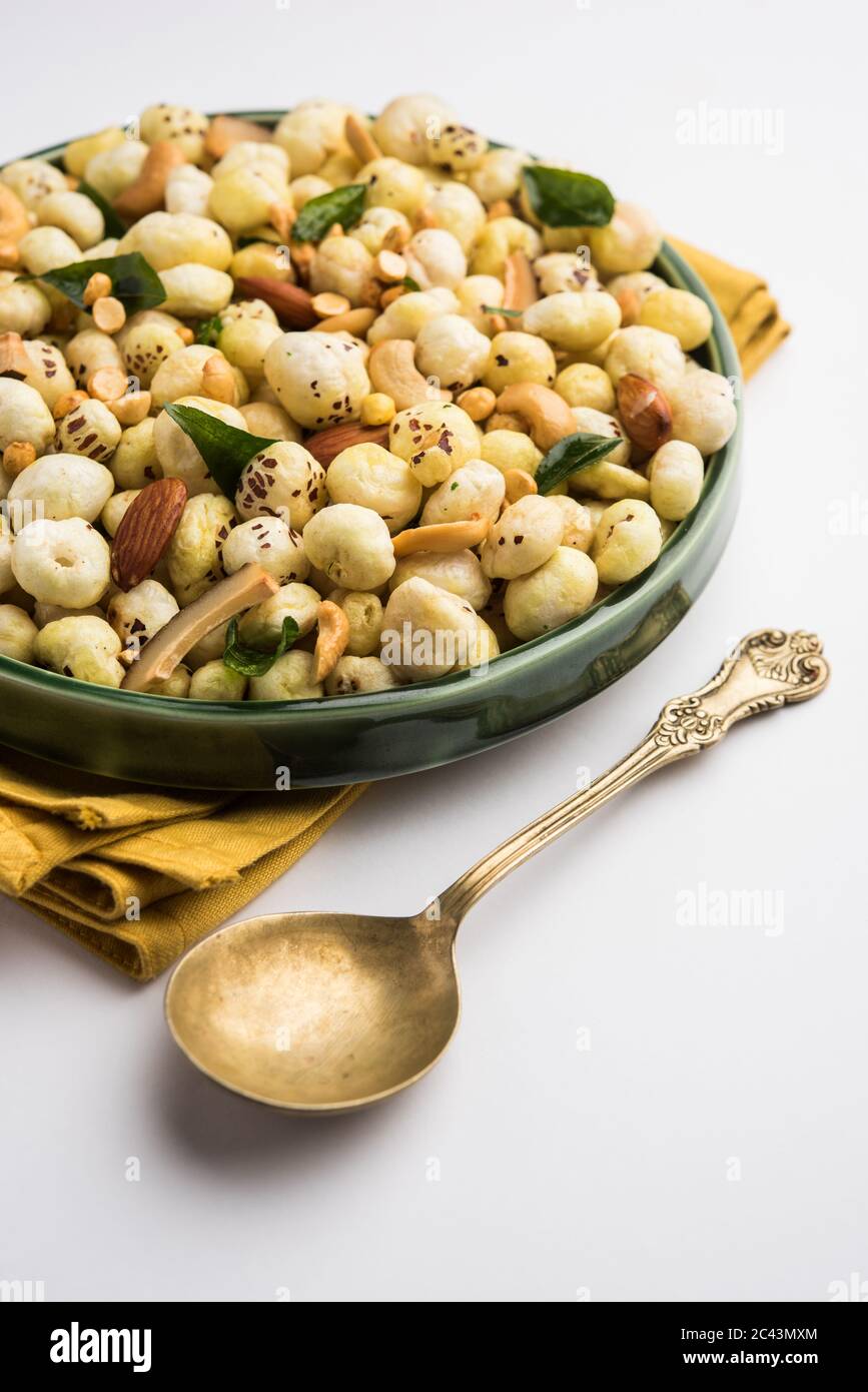 Healthy Phool Makhana Chiwda is a quick and easy snack food Stock Photo ...