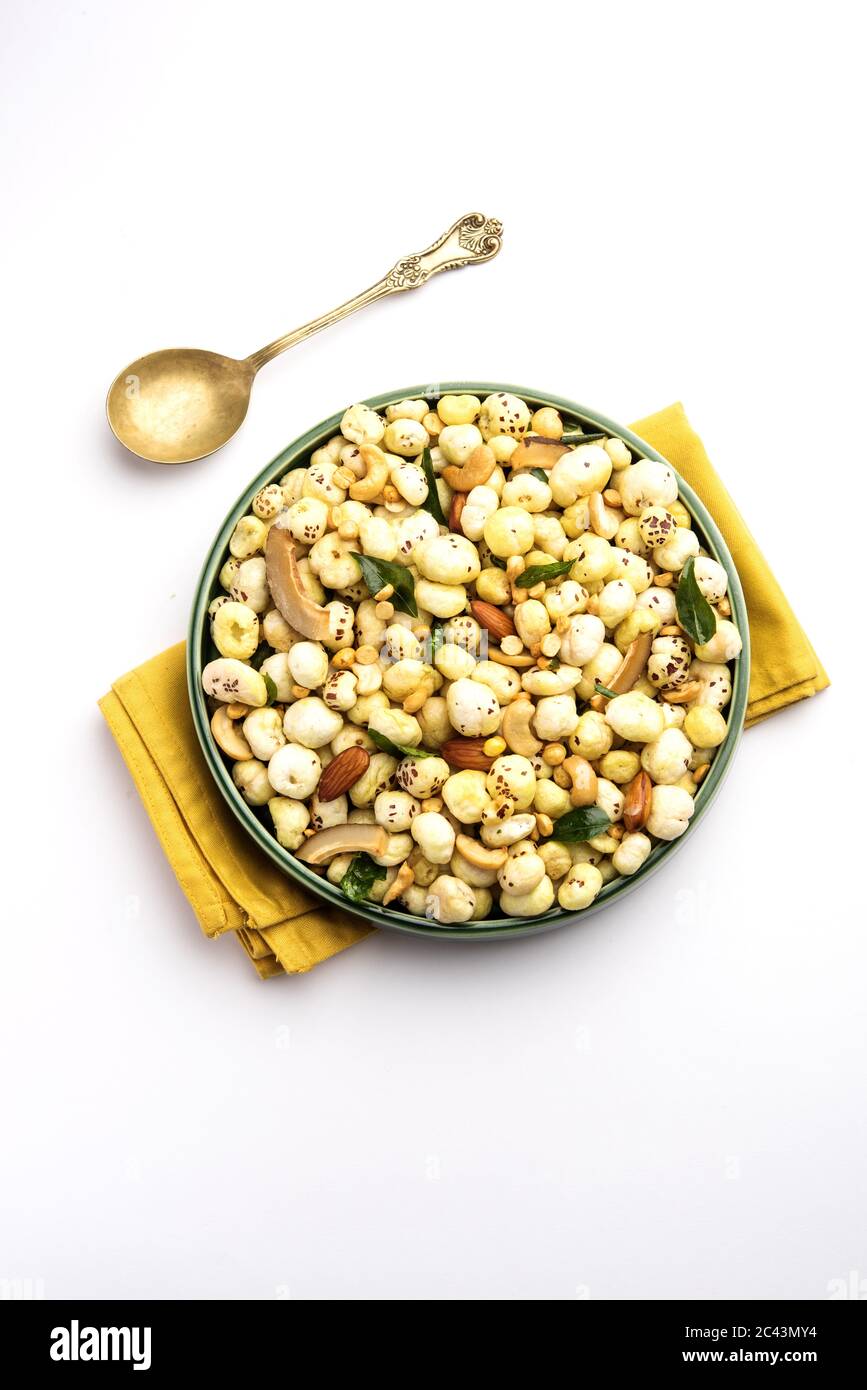 Healthy Phool Makhana Chiwda is a quick and easy snack food Stock Photo ...