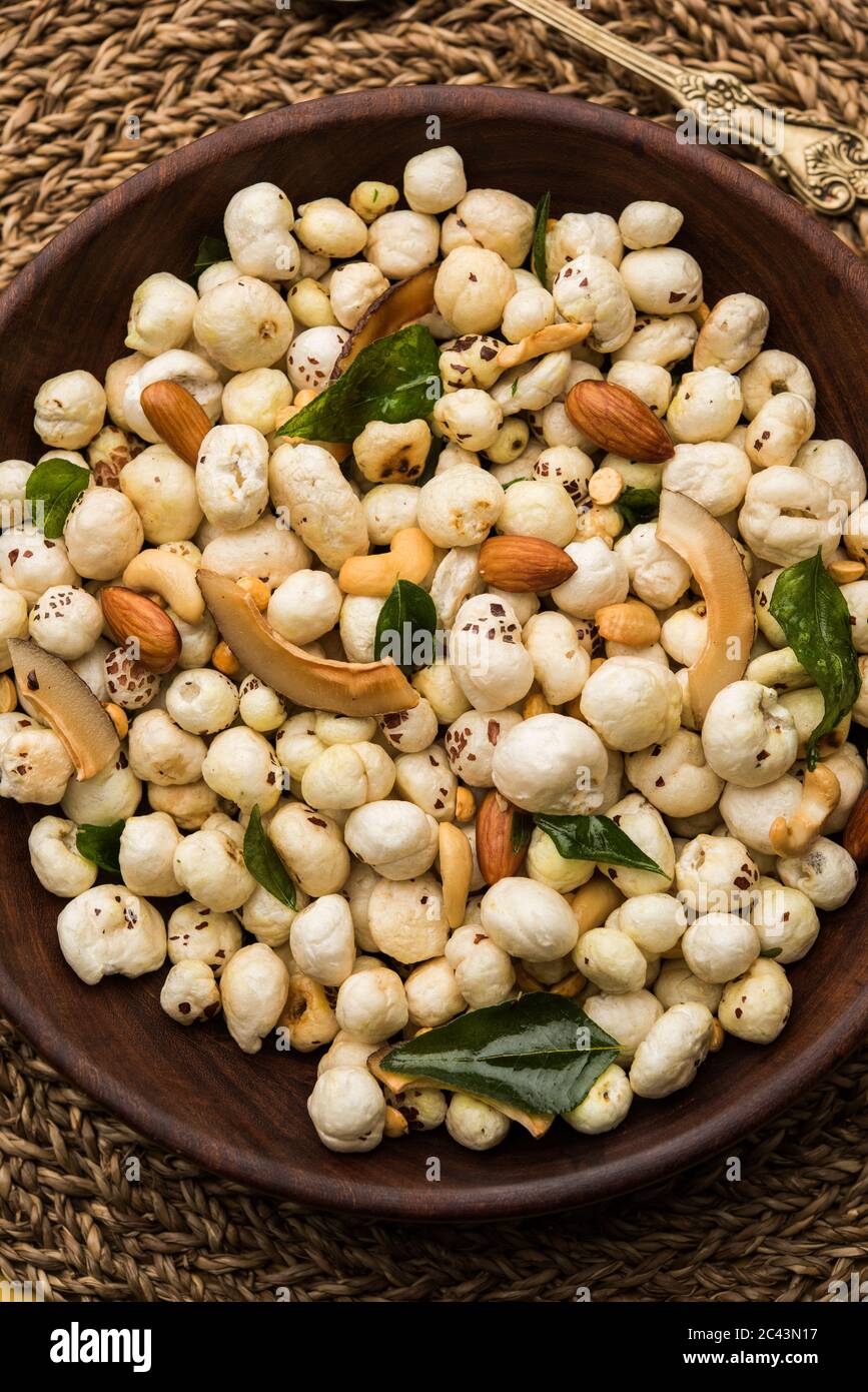 Healthy Phool Makhana Chiwda is a quick and easy snack food Stock Photo ...