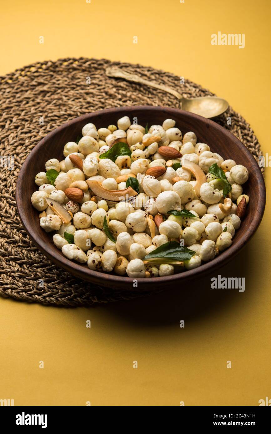 Healthy Phool Makhana Chiwda is a quick and easy snack food Stock Photo ...