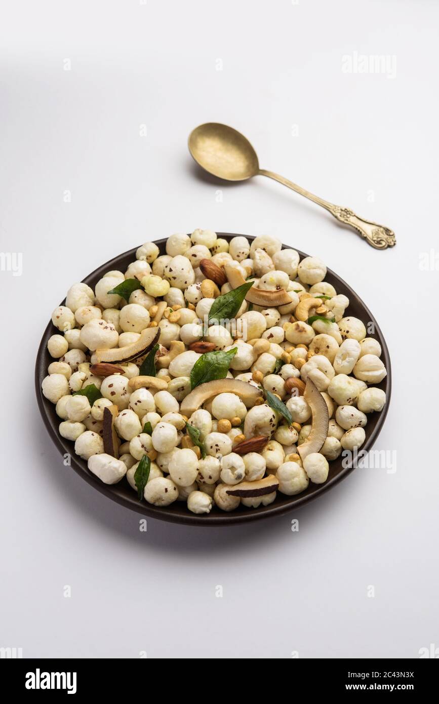 Healthy Phool Makhana Chiwda is a quick and easy snack food Stock Photo ...