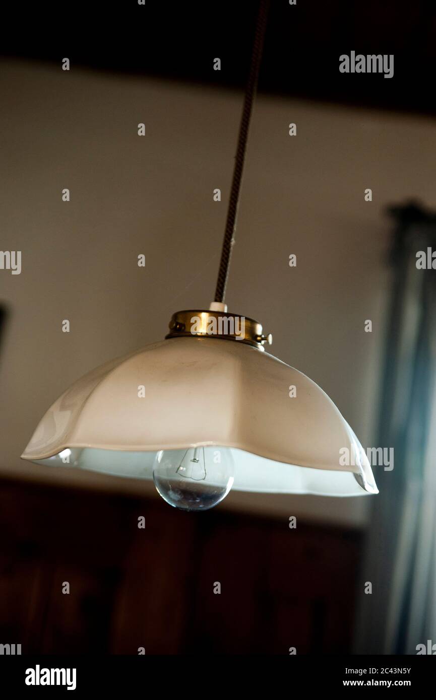 Old fashioned ceiling lamp Stock Photo - Alamy