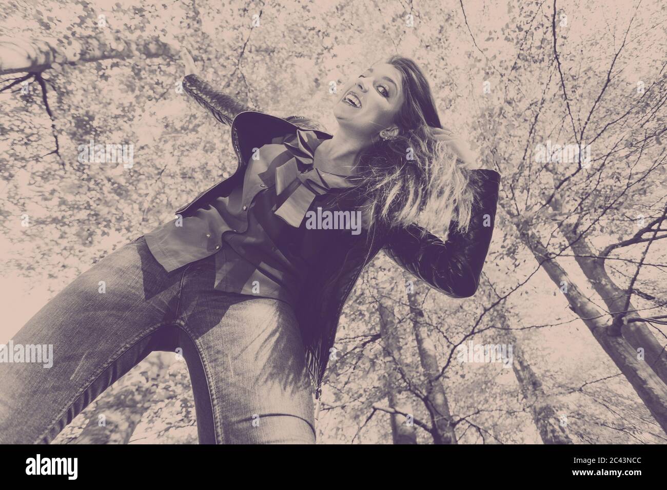 Screaming happy ginger woman hi-res stock photography and images - Alamy