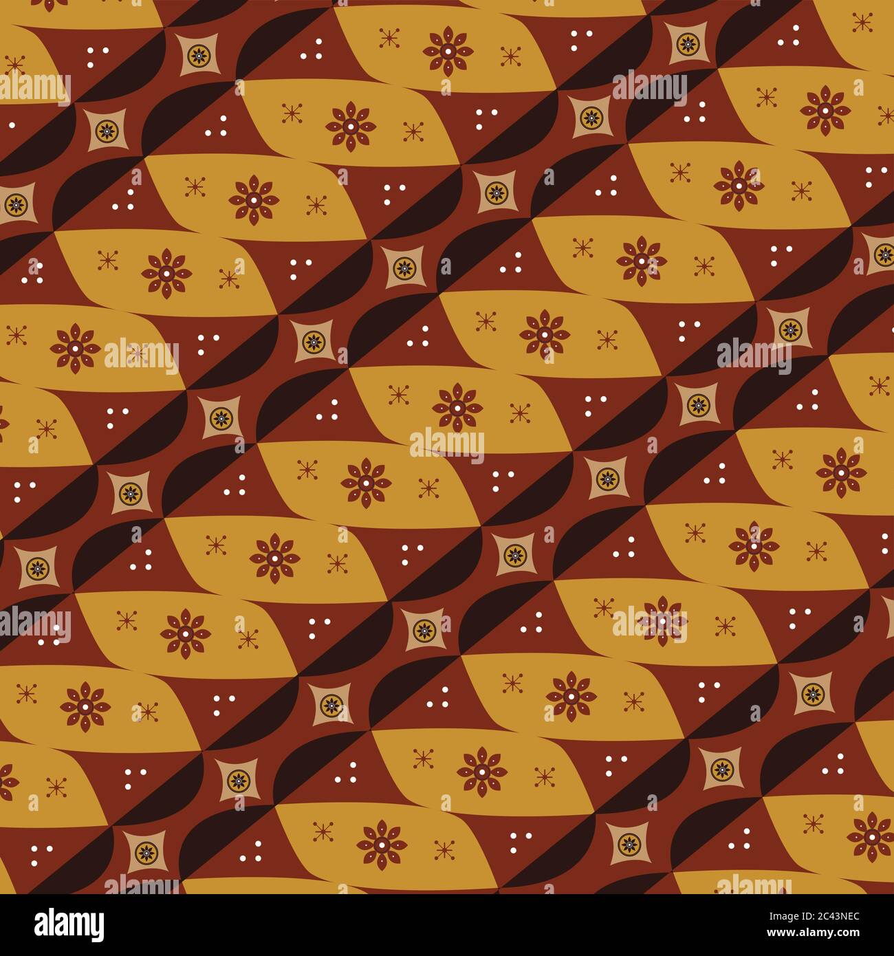 Unique pattern on Indonesian batik with golden brown color design Stock ...