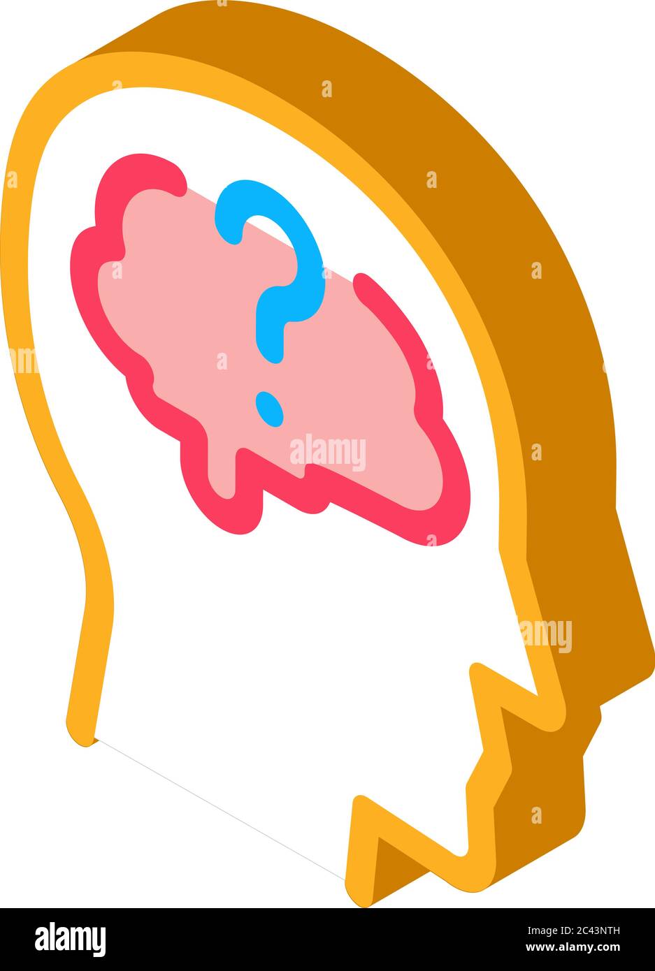 brain question mark isometric icon vector illustration Stock Vector ...