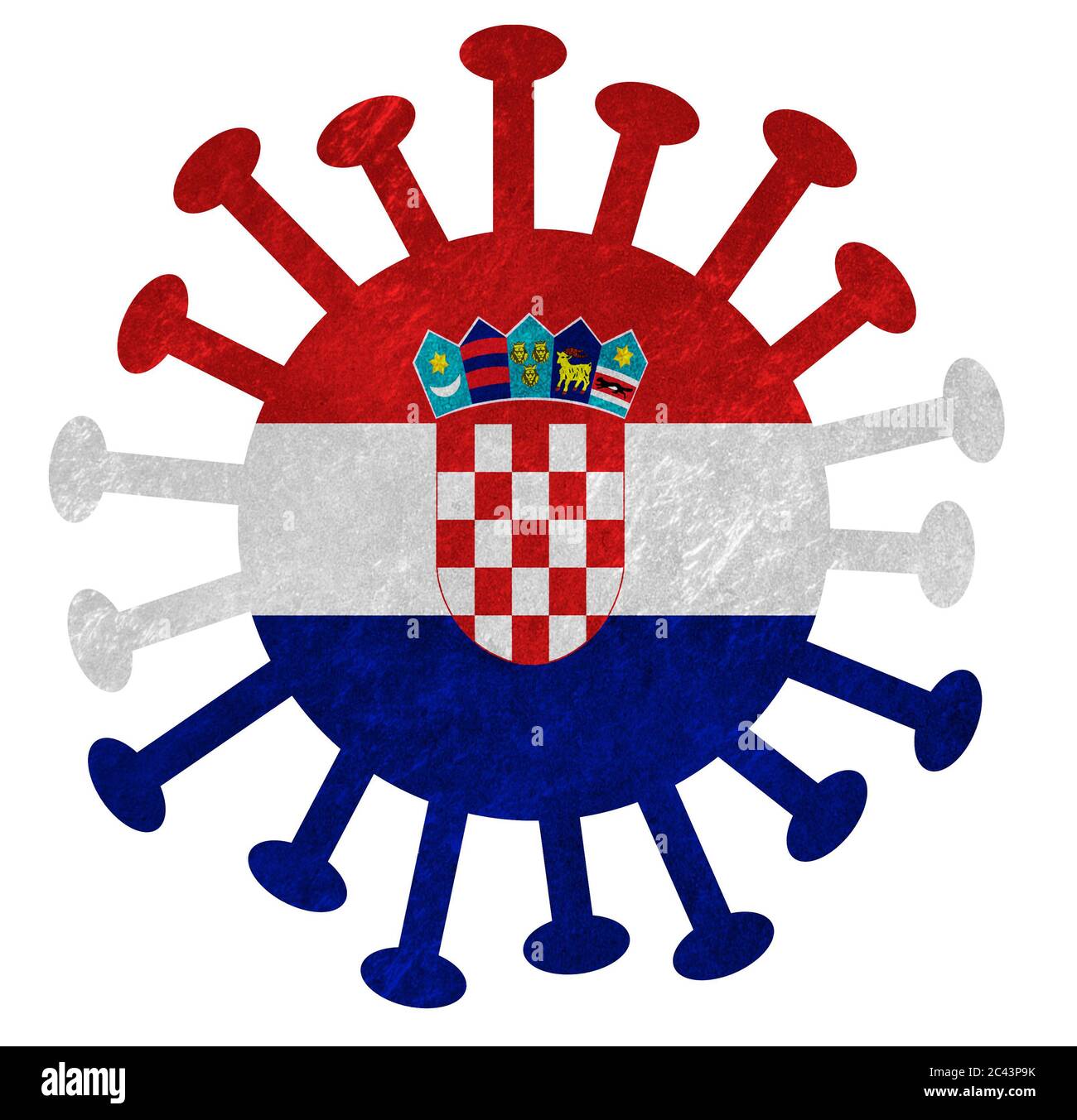 Croatia flag corona virus bacteria hi-res stock photography and images ...