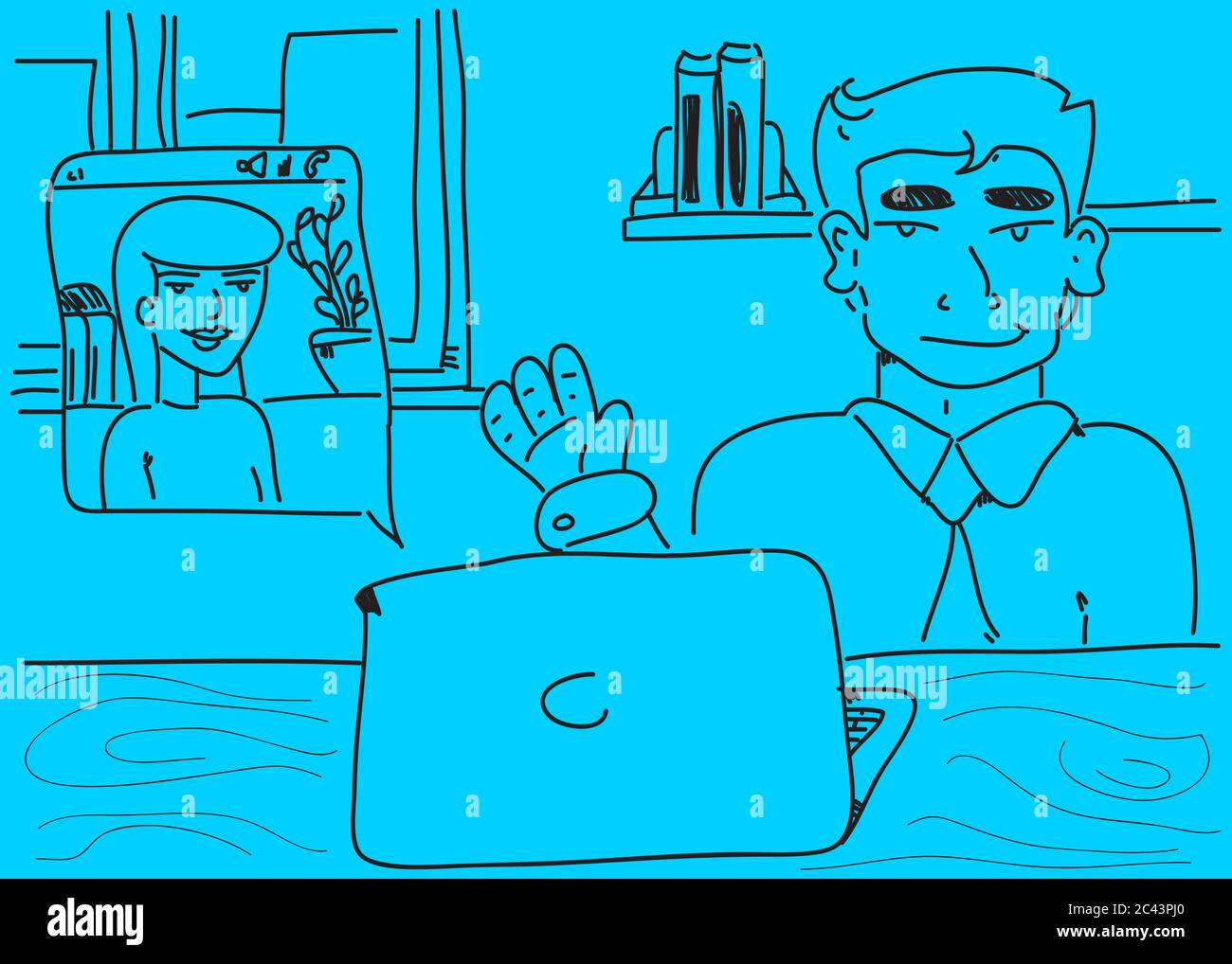 Cartoon girl talking hi-res stock photography and images - Alamy