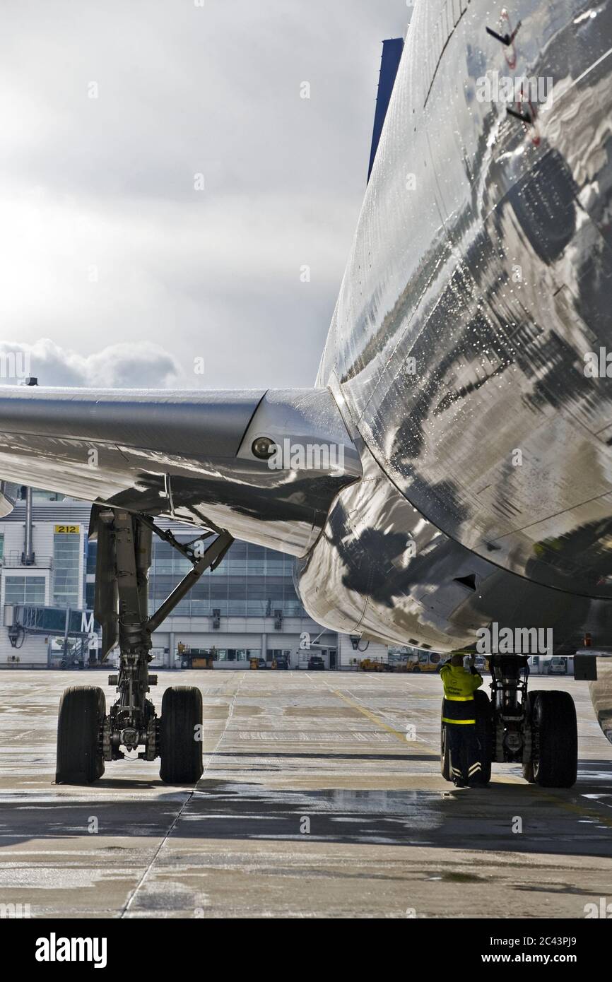 Airplane on the runway Stock Photo - Alamy