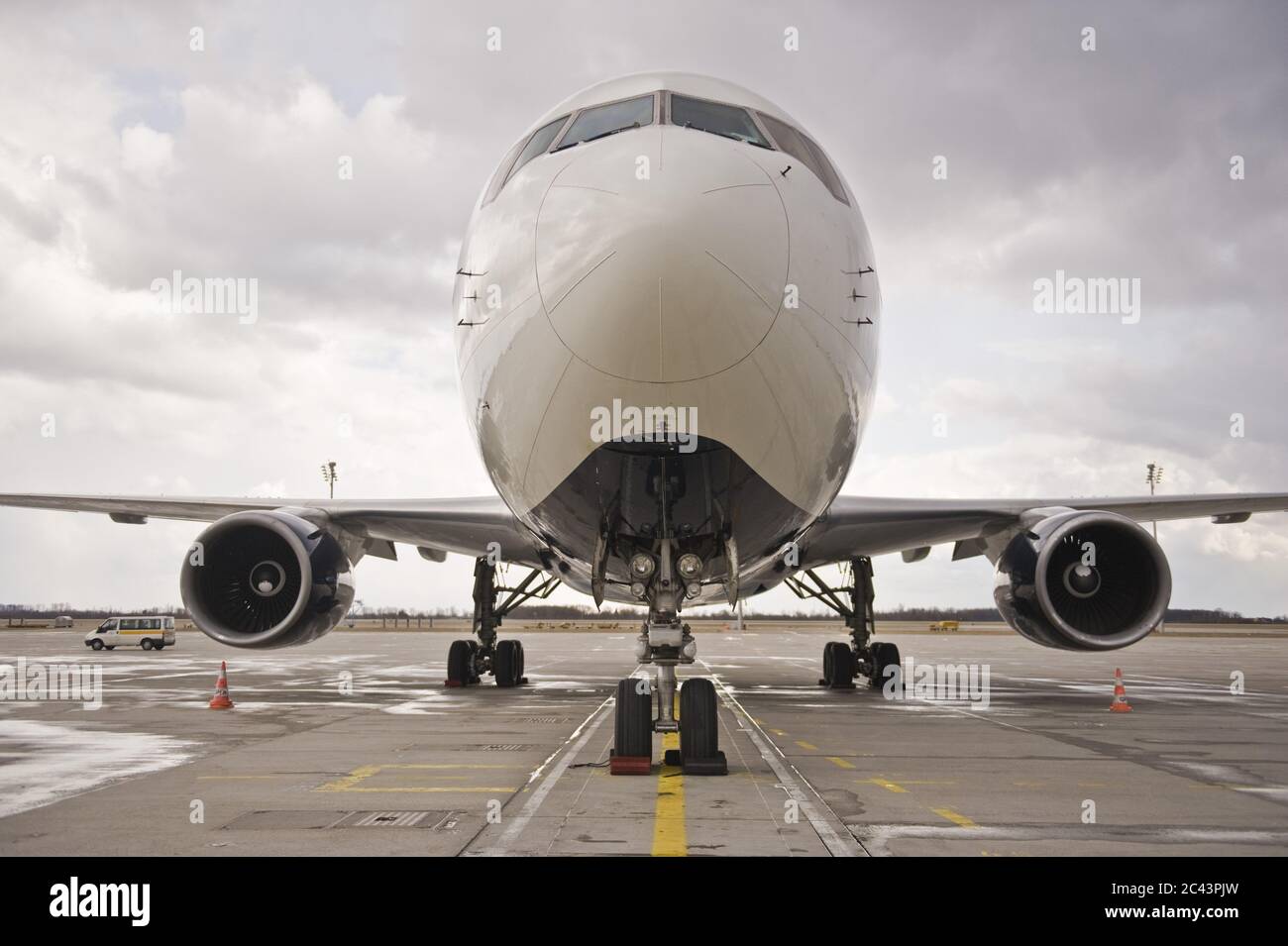Airplane on the runway Stock Photo - Alamy