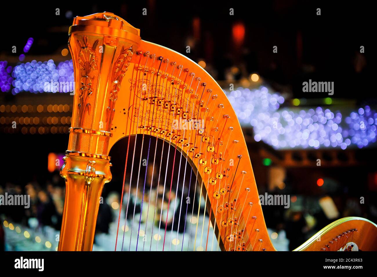 Harp in a concert hall Stock Photo - Alamy