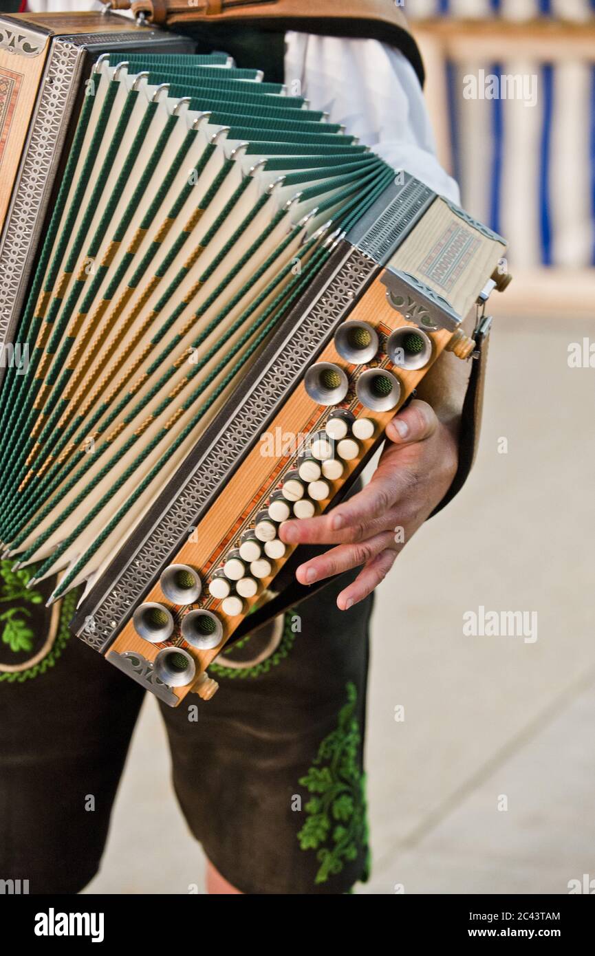 Accordionist at a folk festival Stock Photo - Alamy