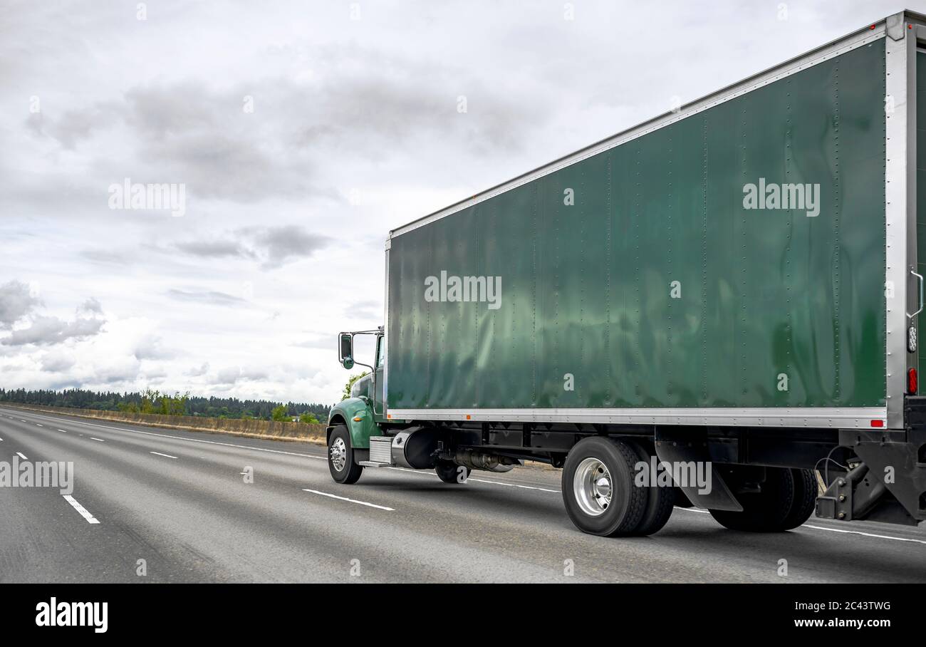 Semi truck trailer van box hi-res stock photography and images - Alamy
