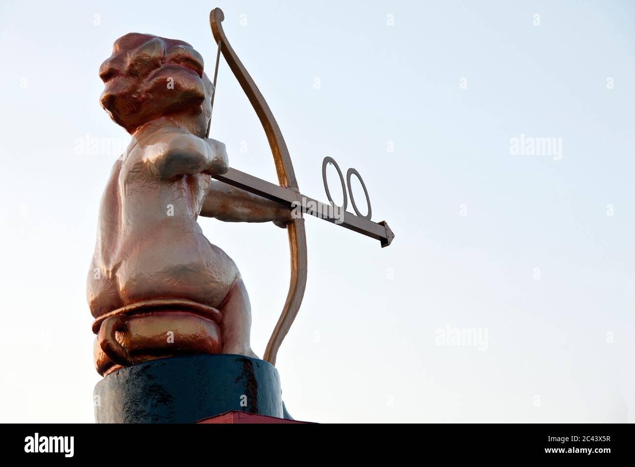 Putte shows the way to the toilet at the Oktoberfest in Munich, Bavaria ...