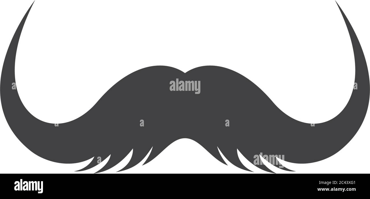 Mustache logo template vector icon illustration Stock Vector Image ...