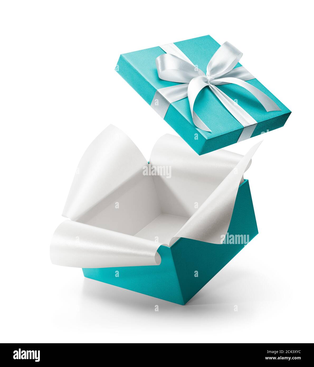 Open gift box isolated on white background Stock Photo - Alamy