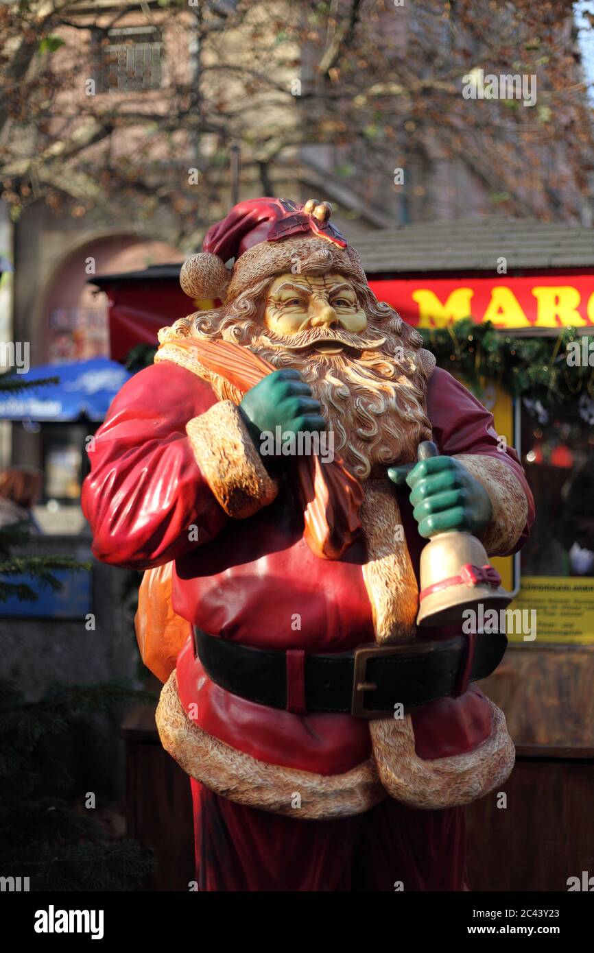 Santa Claus at the Christkindlmarkt in Munich, Bavaria, Germany Stock ...
