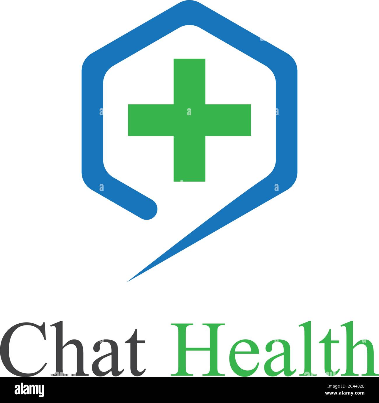 Chat health logo illustration design Stock Vector Image & Art - Alamy