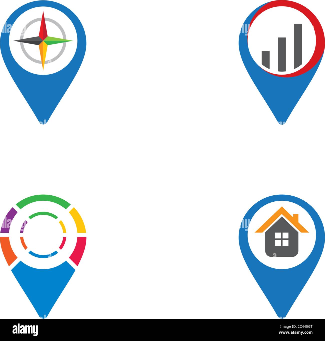 Pointer logo template vector icon illustration Stock Vector Image & Art ...