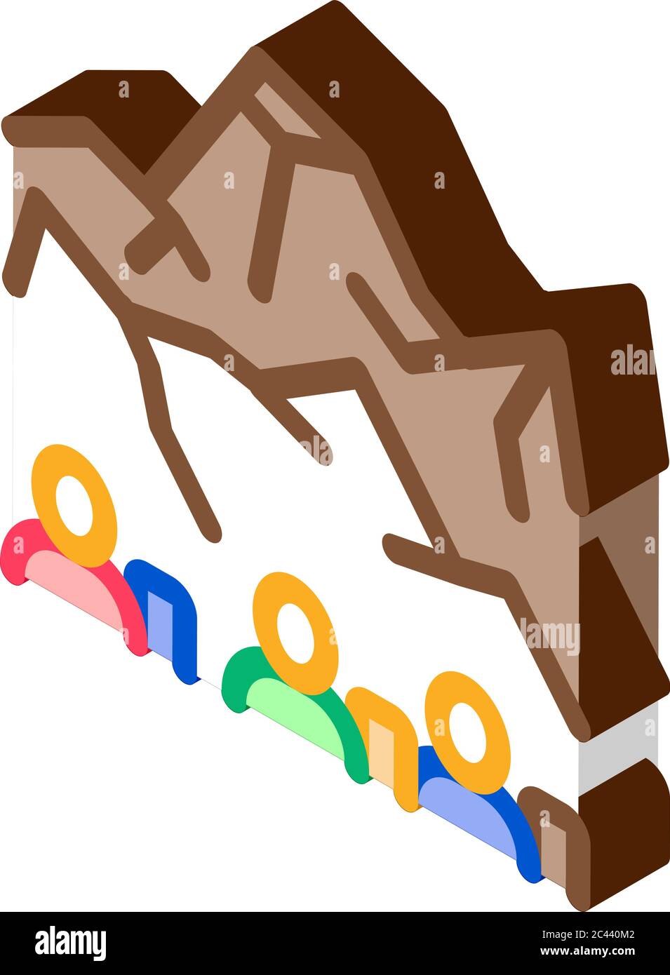 people rocky mountain isometric icon vector illustration Stock Vector ...