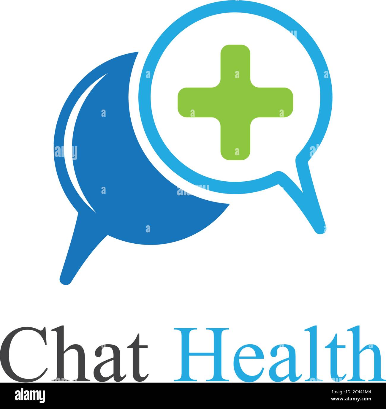 Chat health logo illustration design Stock Vector Image & Art - Alamy