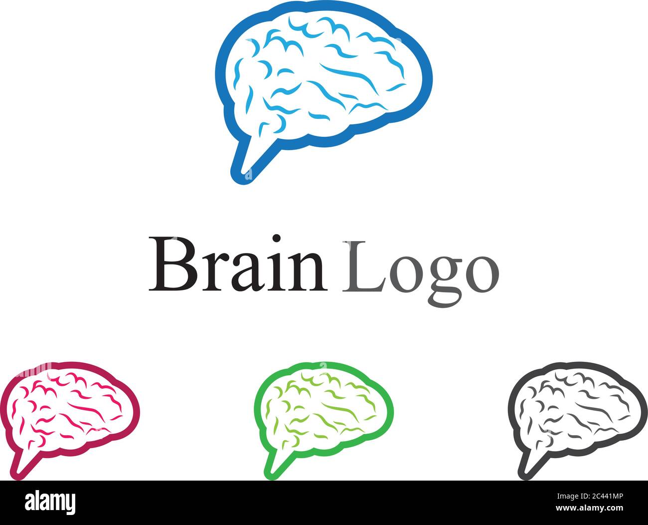 Brain logo template vector icon illustration design Stock Vector Image ...