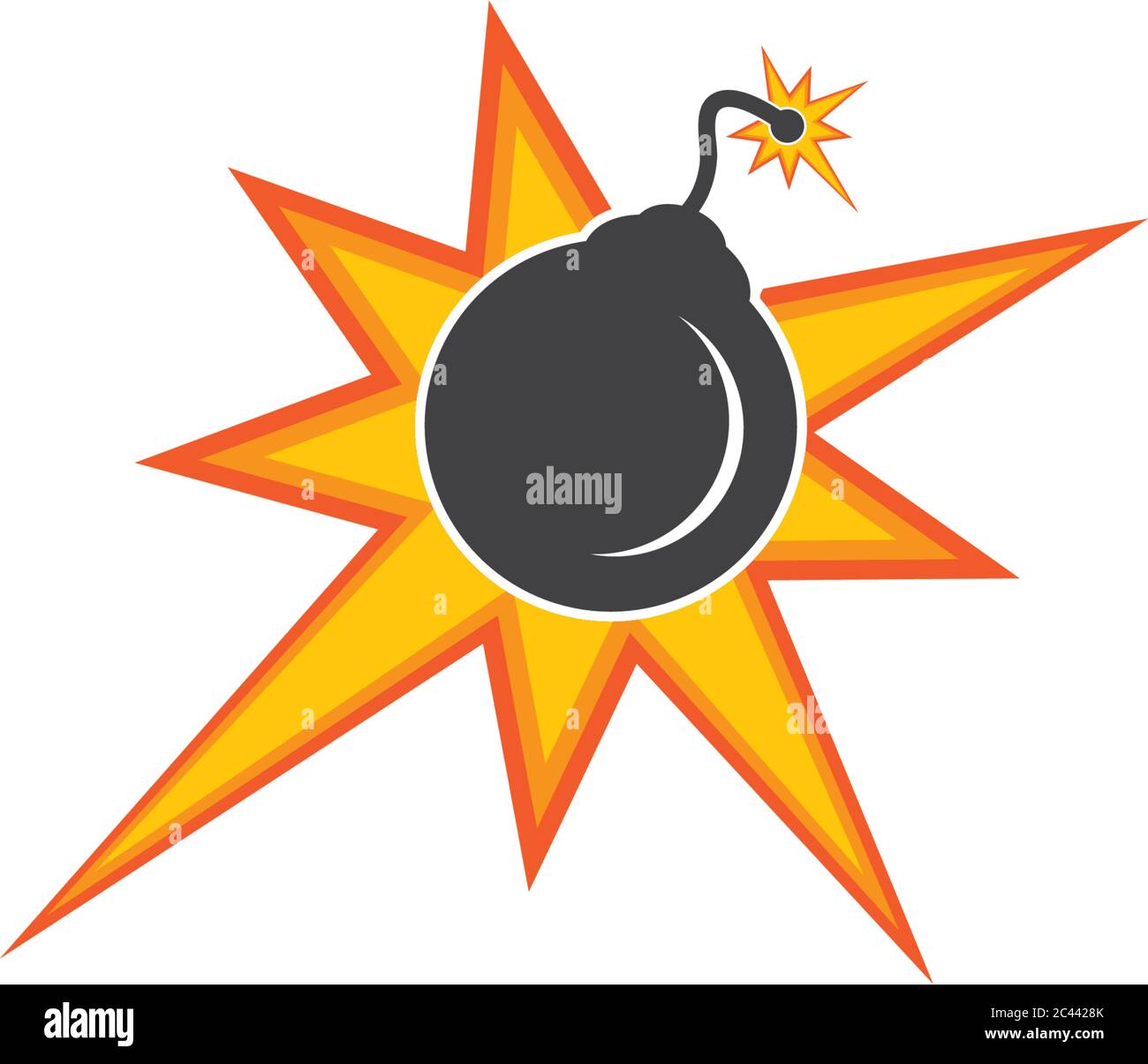 Nuclear bomb logo icon illustration Stock Vector Image & Art - Alamy