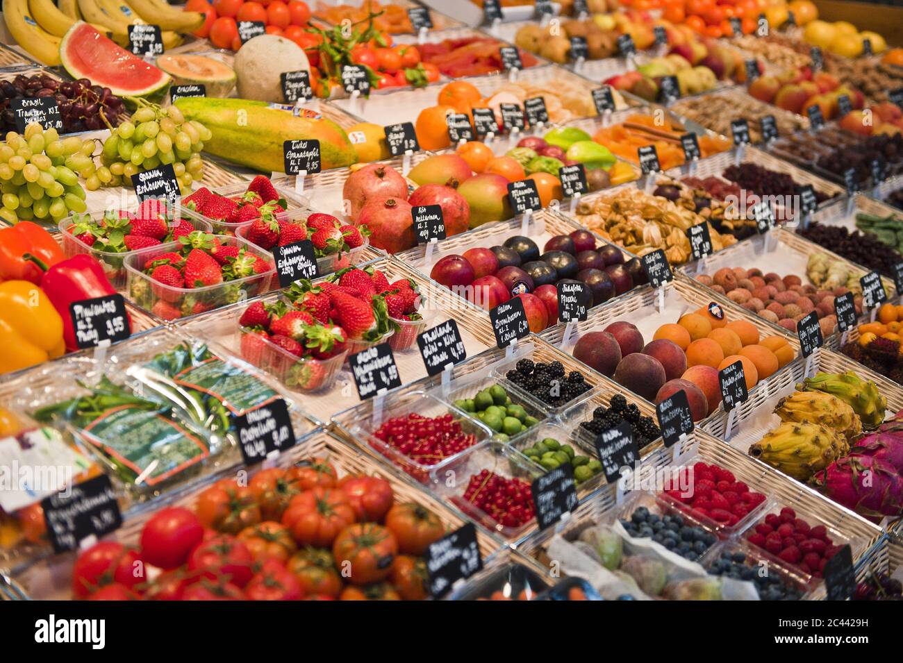 Selection of fruit in a market Stock Photo - Alamy