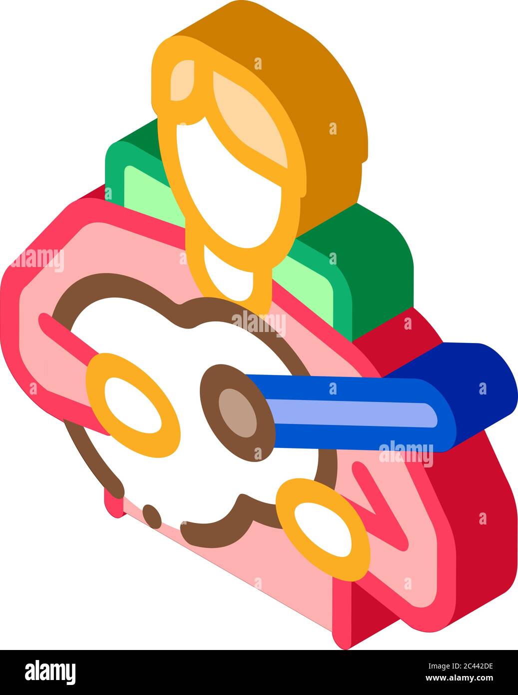 bard playing on guitar isometric icon vector illustration Stock Vector ...