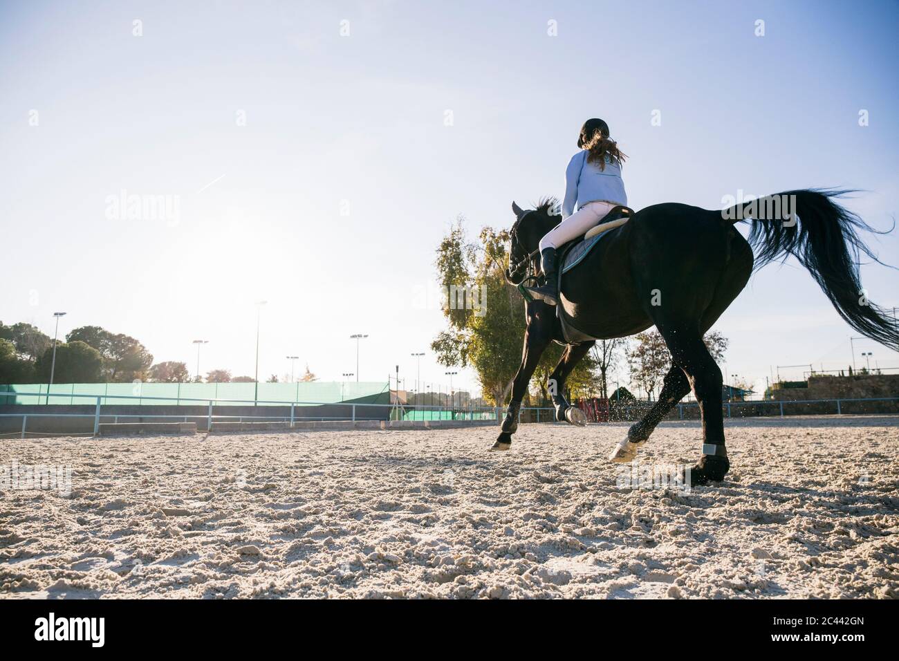 Girl riding horse hi-res stock photography and images - Alamy