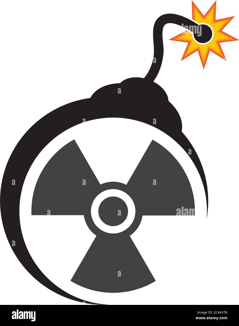 Nuclear bomb logo icon illustration Stock Vector Image & Art - Alamy
