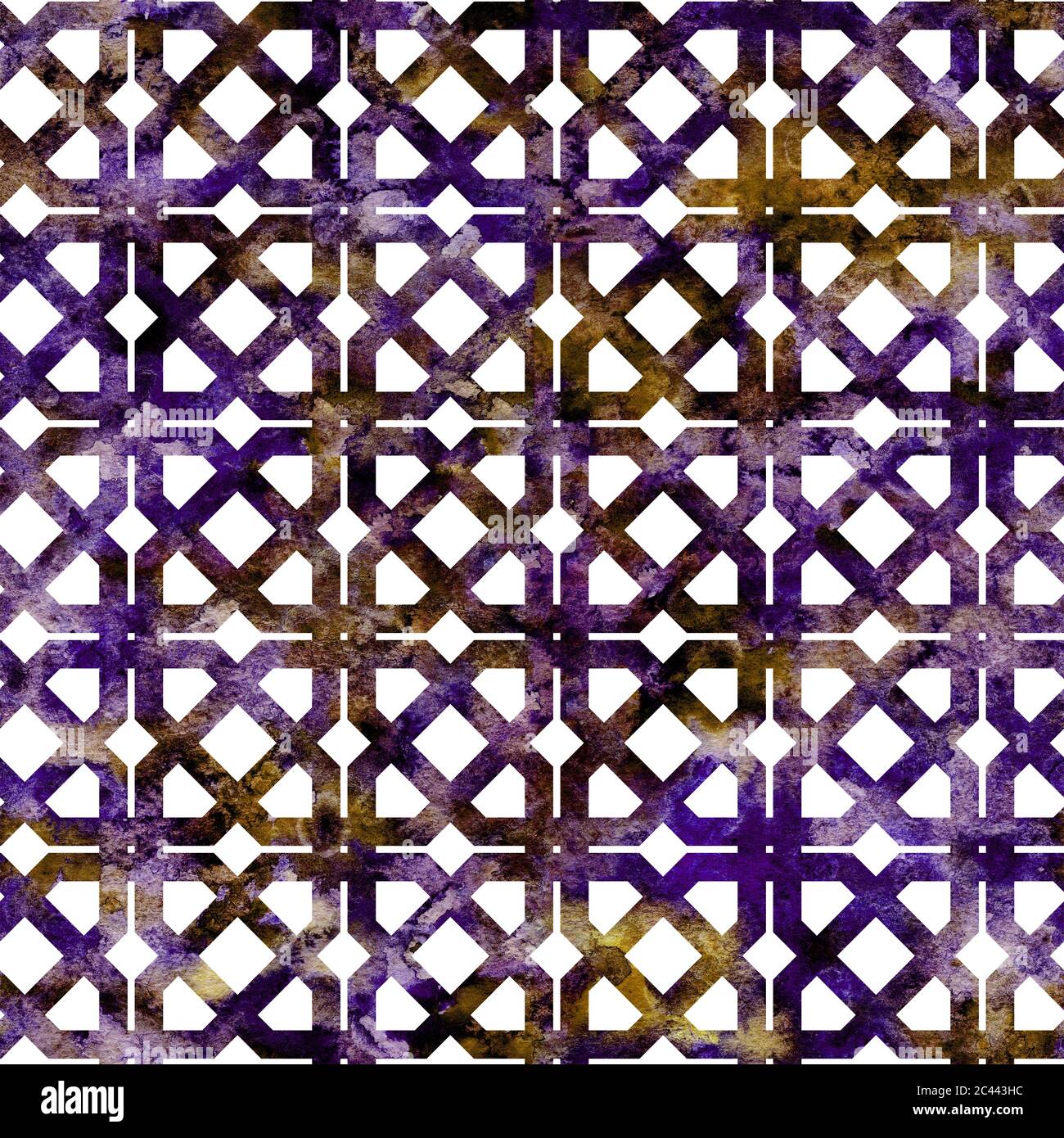 Geometric colorful grid in arabesque style. Seamless pattern Stock ...