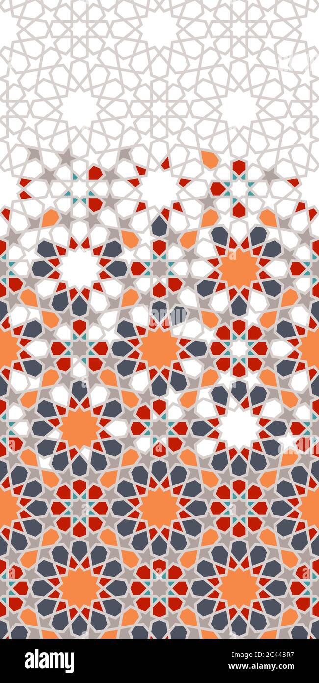 Morocco arabesque vector pattern. Geometric halftone morocco pattern ...