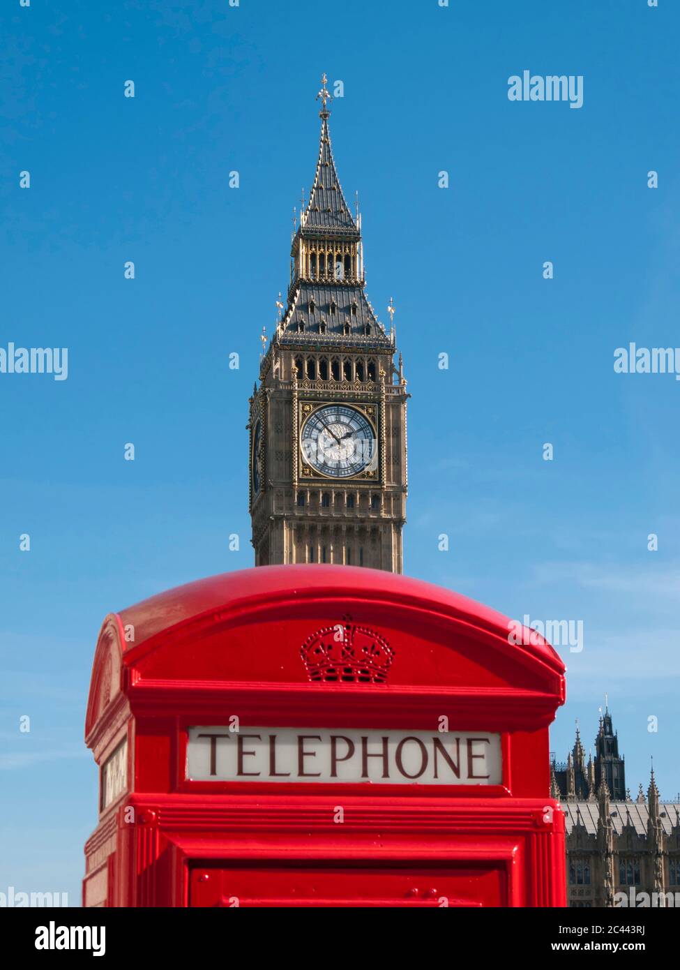 Big Ben and Red Telephone Booth, London, England Stock Photo - Alamy