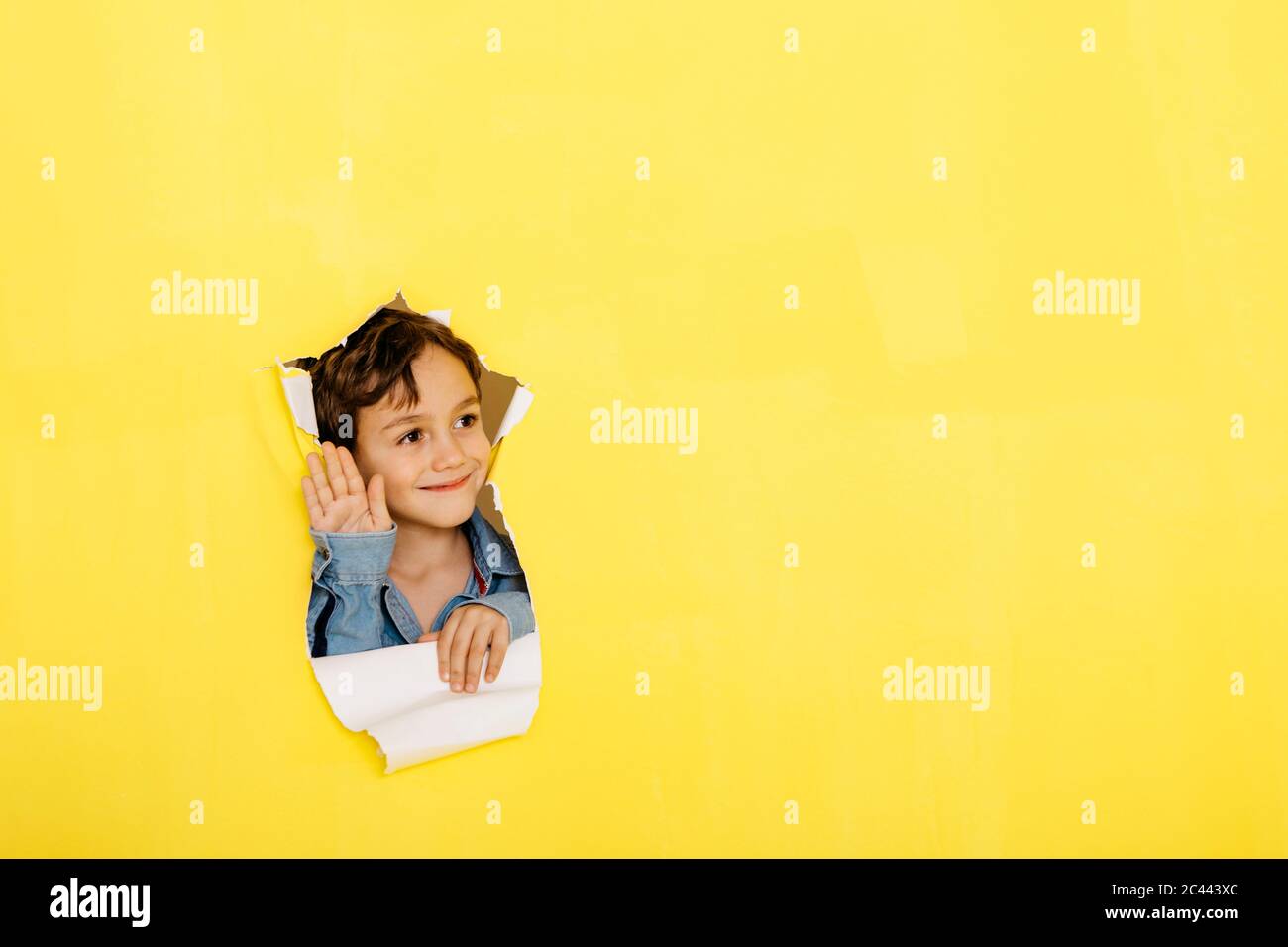 Hand waving cutout hi-res stock photography and images - Alamy