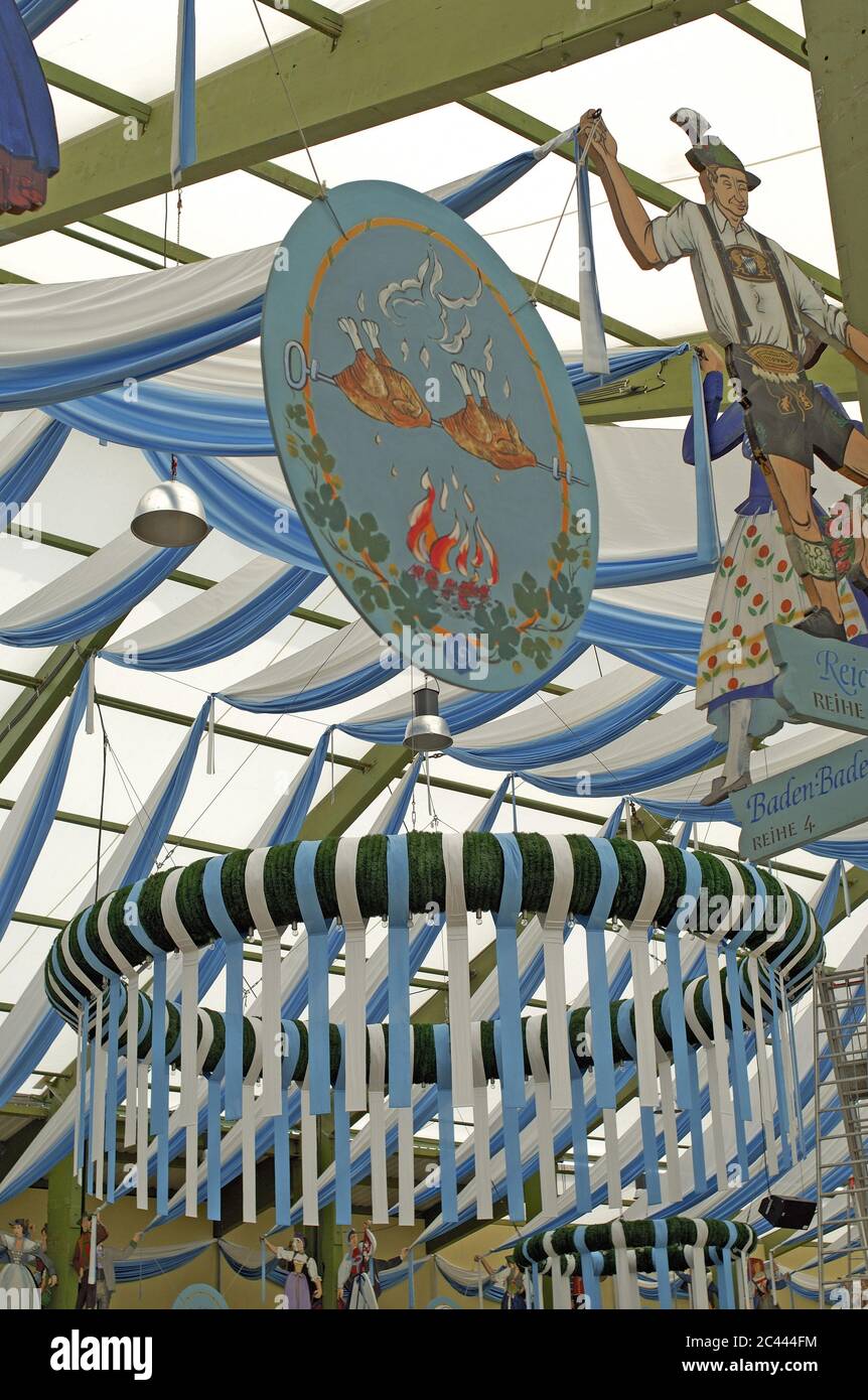 Decorated Bavarian marquee Stock Photo - Alamy