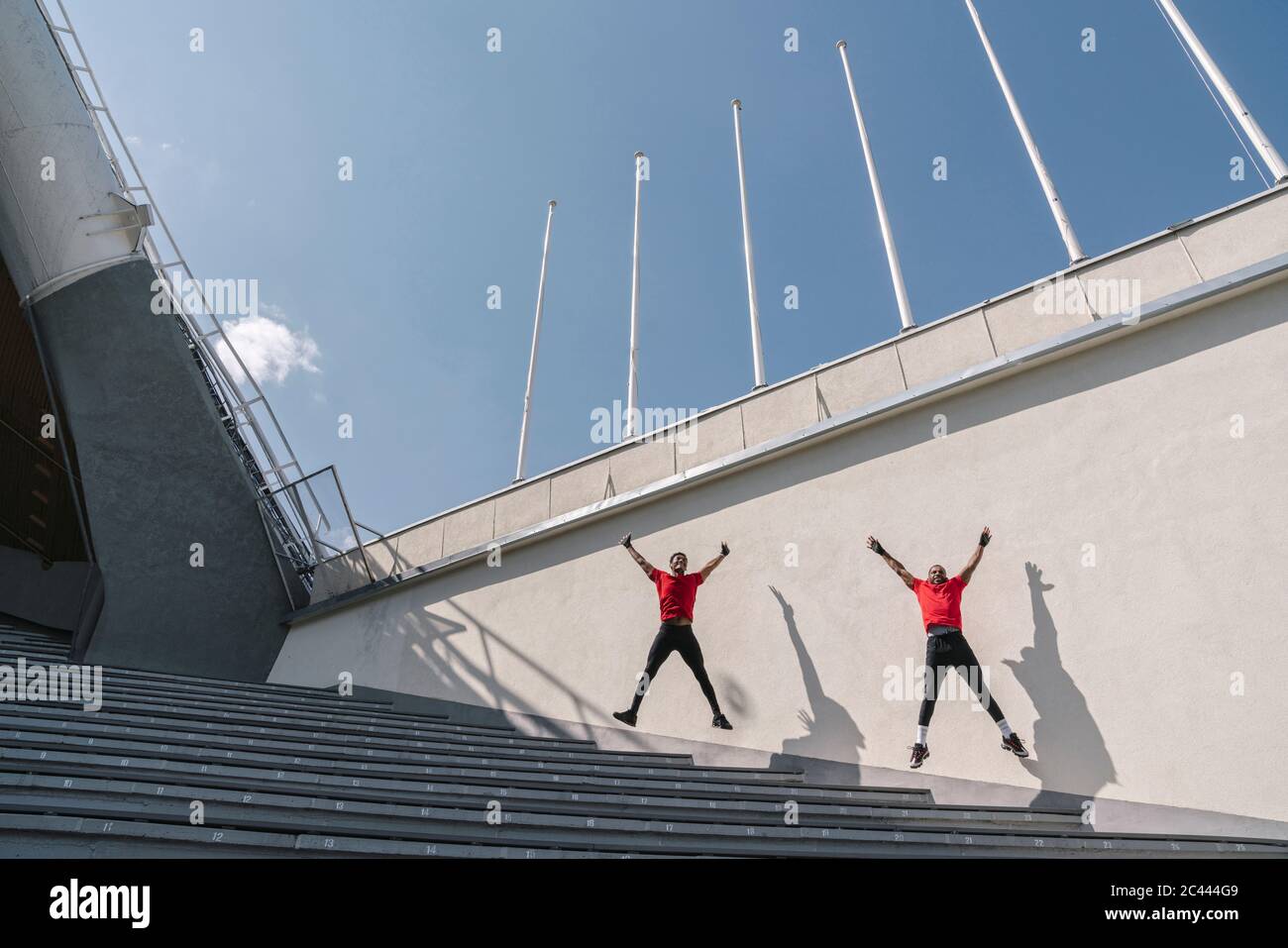 Man jumping on stairs hi-res stock photography and images - Alamy