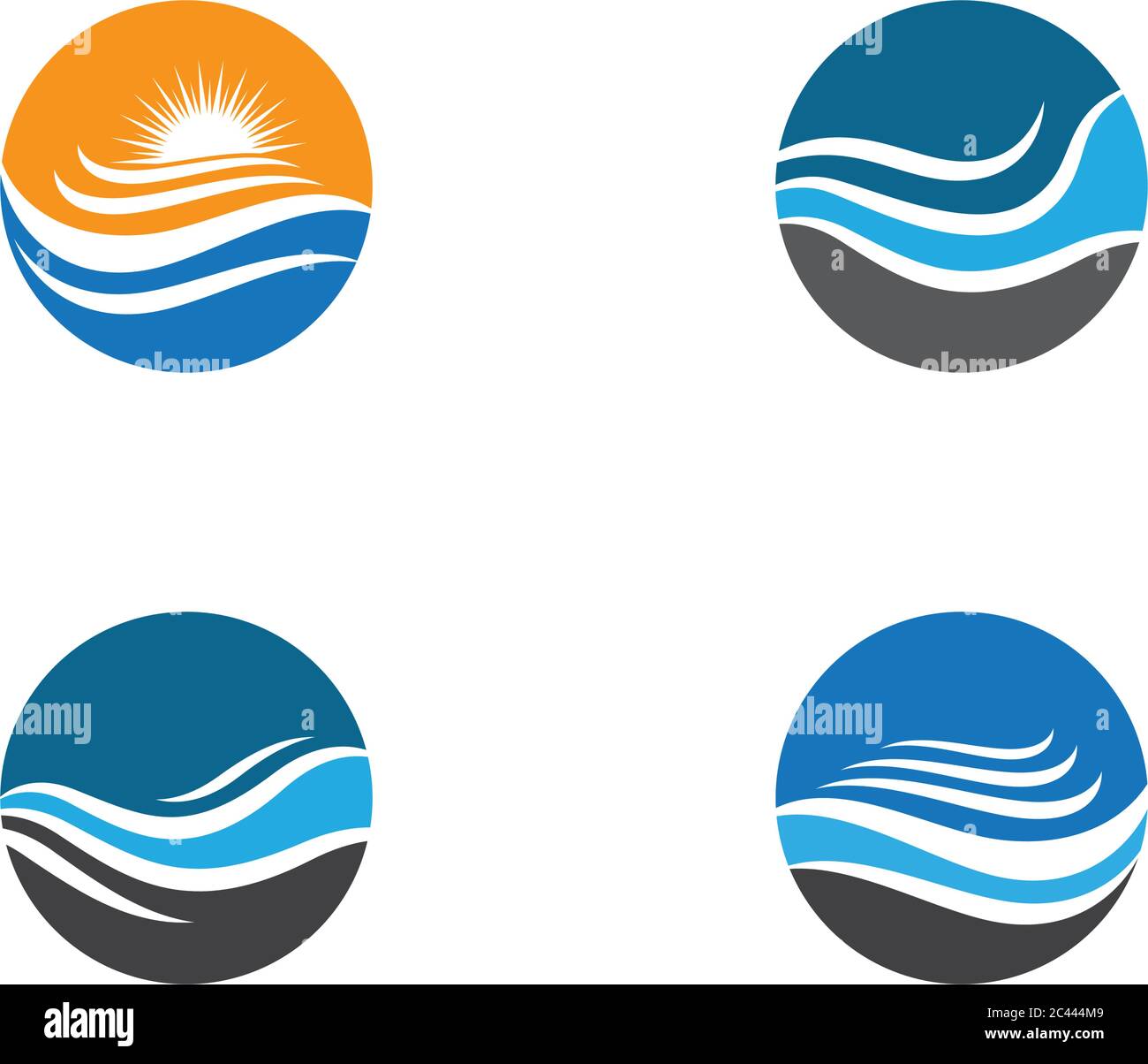 Water wave logo vector icon illustration design Stock Vector Image ...