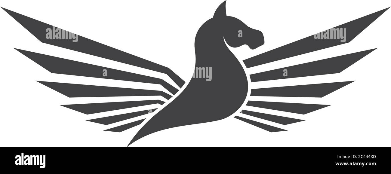 Pegasus logo template vector icon illustration design Stock Vector ...